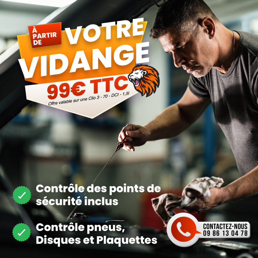 Vidange tout types de véhicules - BS Pneus